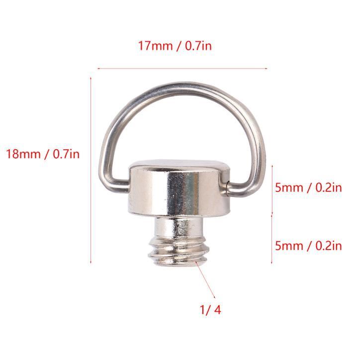 Milleplus-Anneau en D 1/4 po Filetage à Anneau en D 1/4', Support à ...
