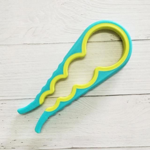 TIRE BOUCHON,blue--Ouvre bouteille manuel antidérapant 4 en 1, 1 pièce ...