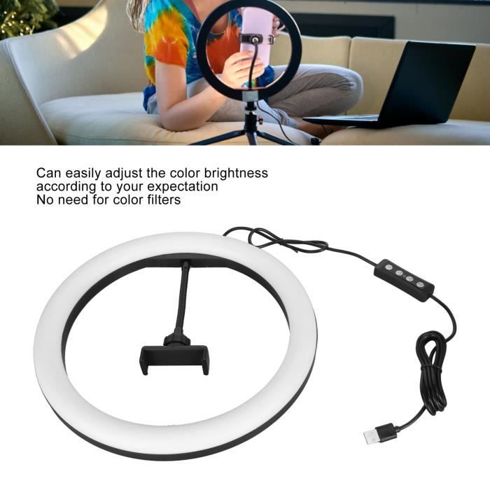 LED Circle Light avec Support pour Live Streaming et Selfies ...