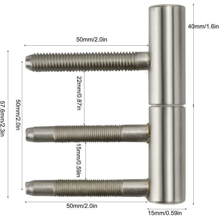 Gonds Porte Paumelles de Porte Charnières de Portes pour Porte Pliante ...