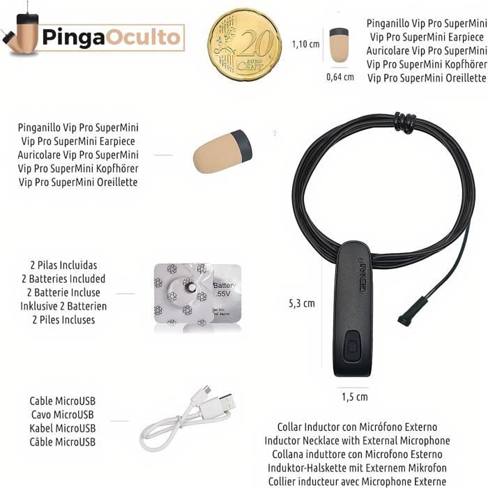 Oreillette Espion Bluetooth Ecouteur Mini Invisible Examen Vip Pro ...