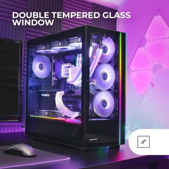 Mc-Ultra Noir, Tour Gaming Custom Xxl E-Atx, Double Bande Led Argb ...