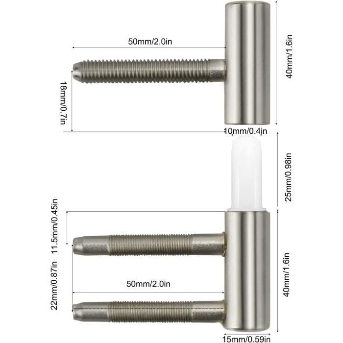 Gonds Porte Paumelles de Porte Charnières de Portes pour Porte Pliante ...