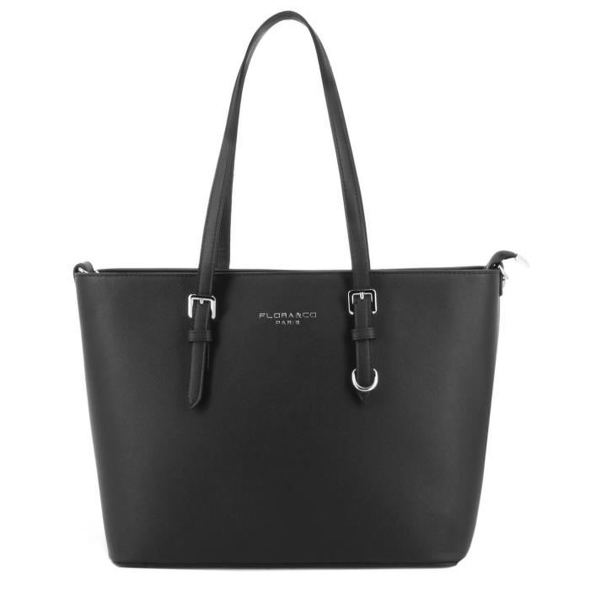 Flora Co Paris - Sac Cabas Femme Classe Saffiano Format A4 - Noir ...