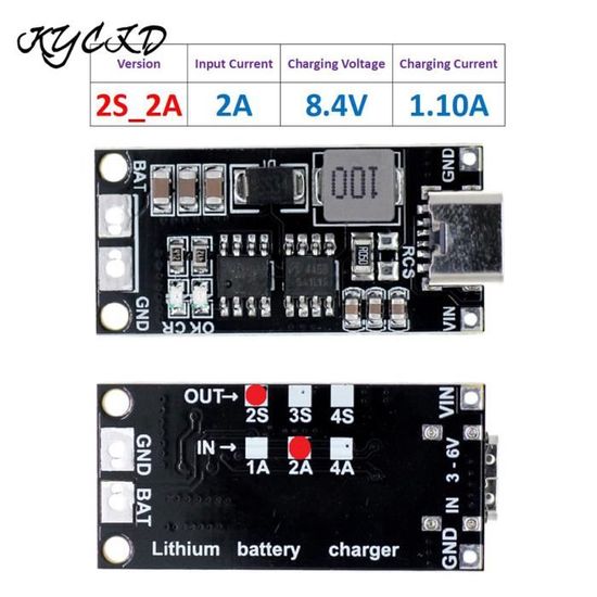 2S 2A Noir-Carte de chargeur Step Up Boost, Fuchsia Polymer, Eddie Ion ...