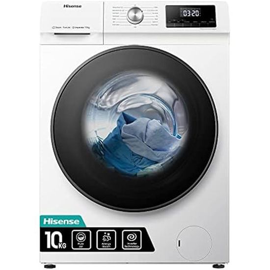 Machine à laver - HISENSE - WFQA1014EVJM - 10 kg - 1400 tr/min - 15 ...
