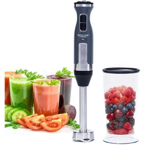 Ecode Mixeur À Main Titanmix Pro, Mixeur À Tige, 20 Vitesses Et Turbo ...