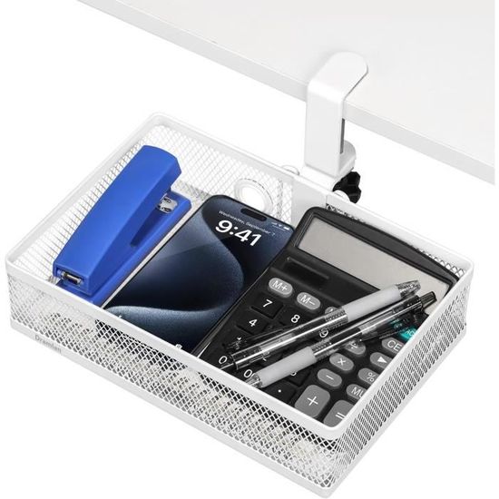 Organiseur De Bureau, Rotatif À 360°, Tiroir Caché Sous Le Bureau, Organiseur De Bureau À Pince ...