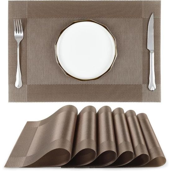 Sets De Table 45X30 Cm, Napperons Pvc Lavables Pour Table À Manger, Set ...
