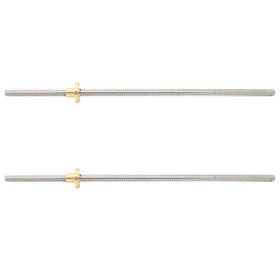 2 PièCes 350Mm 8Mm T8 Vis Sans Fin de Tige FiletéE avec éCrou T8 pour Axe Z de Machine D ...