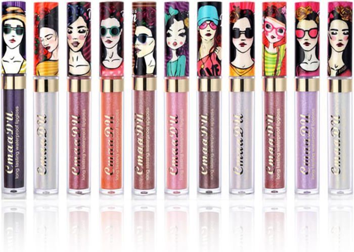 Métallique Diamant Liquide Lip Gloss,11 Shiny Glitter Liquid Lipsticks ...