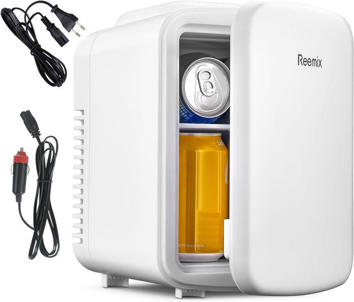 Mini Frigo de Chambre 4L/6 Canettes, Petit Frigo Portable 240V/12V ...