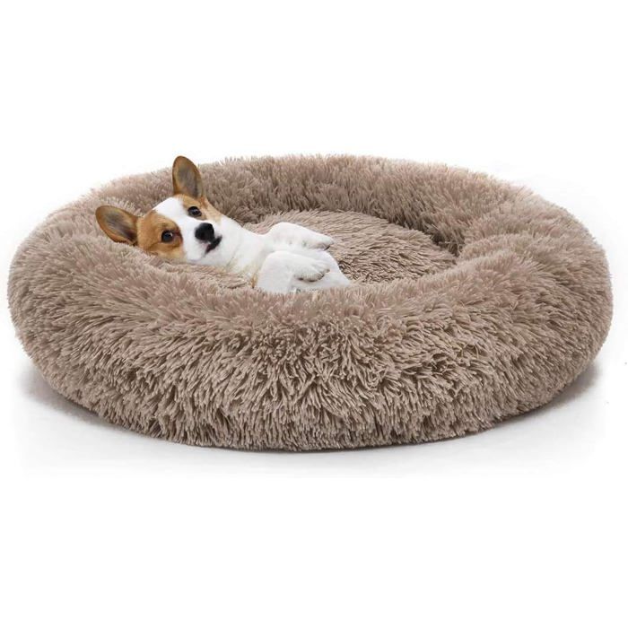 Homay Donut Paniers pour Chiens, Lit Doux Peluche Chaud pour Grand ...