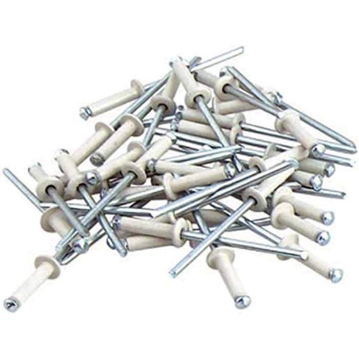 RIVET PLAQUE IMMAT. BLANC 4X16 (X100)99 - Cdiscount Bricolage