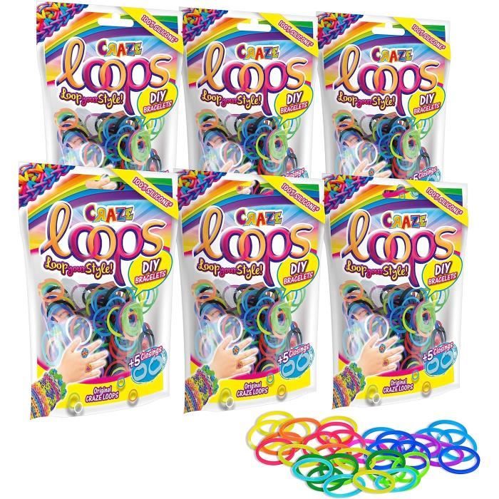 Loops Elastique Bracelet À Tisser Kit Créatif Xxl 600 Élastiques Pour ...