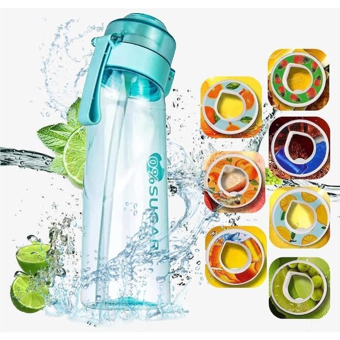 Air-Up Gourde Saveur Pods Bouteille, Air Gourde Up Bouteille 650Ml Avec De 7 Capsules De Saveur ...