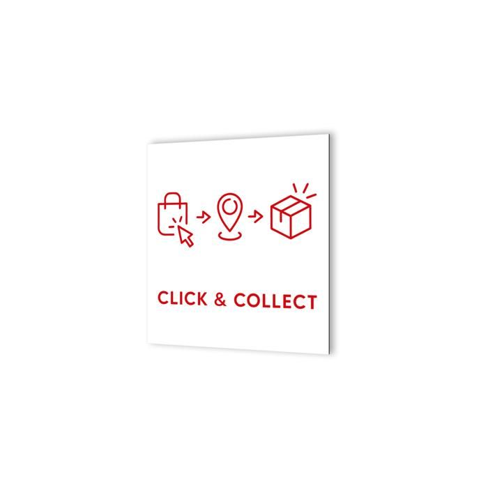 Pictogramme - Picto Rouge - Click & Collect - 20 cm x 20 cm - Dibond ...