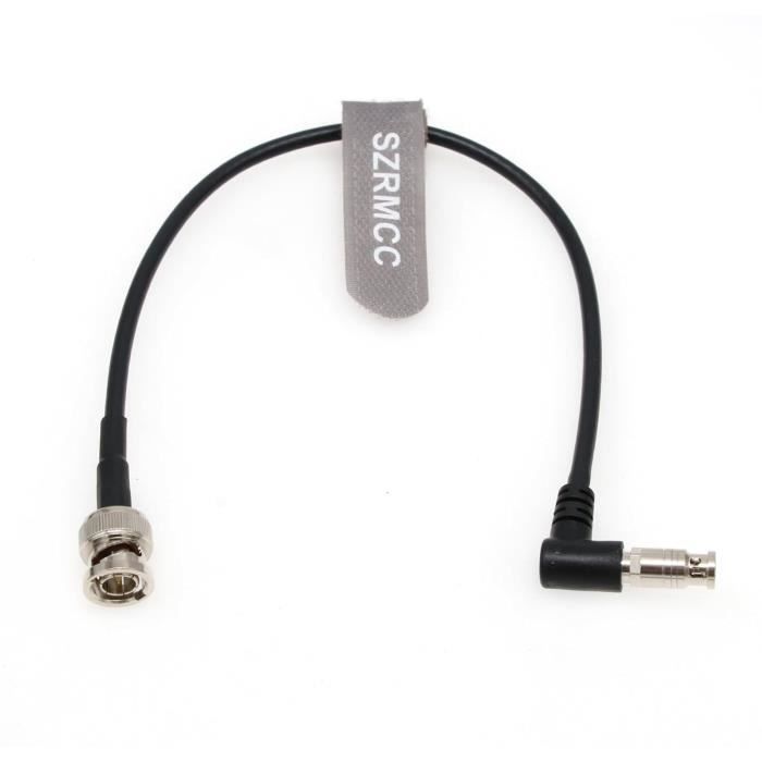 SZRMCC BNC vers Angle Droit Micro BNC Mâle Q4 HD Haute Densité Câble Coaxial Vidéo UHD 4K 75 ohm ...