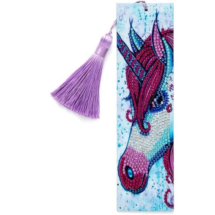 Domybest Marque-page de Peinture au Diamant Bricolage Diamond Painting Marque Page en Cuir ...