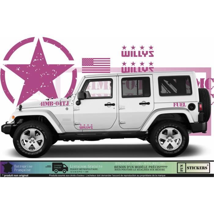 JEEP WILLYS Wrangler KIT army USMC - VIOLET - Kit Complet - voiture ...