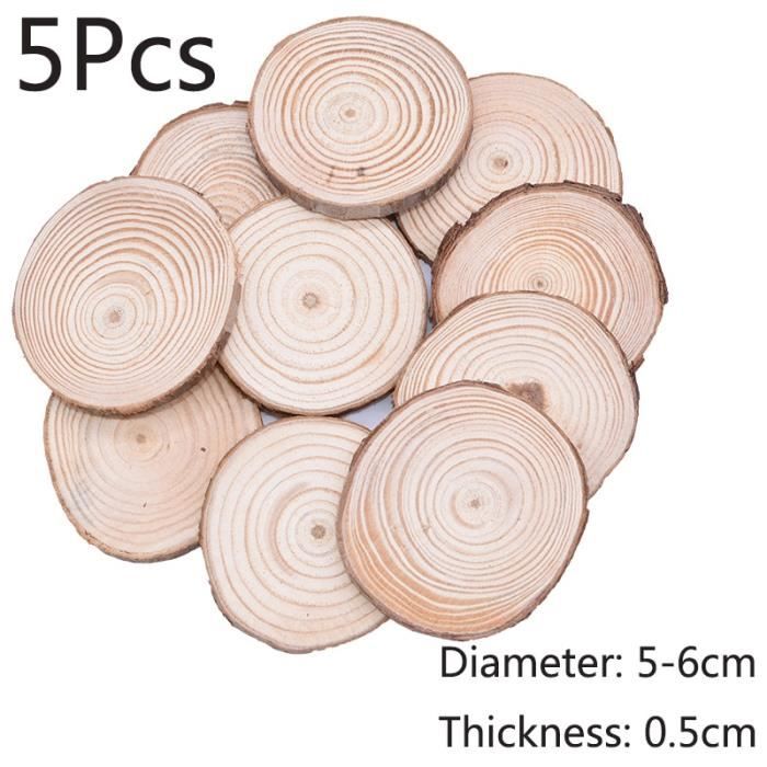 Objets décoratifs,Cercles ronds en bois de pin naturel,3-12cm,non finis ...