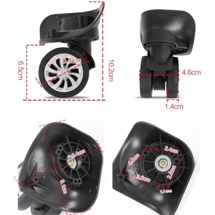 Roue à bagages 4pcs - Valise Trolley Roue Universelle Voyage Valise ...