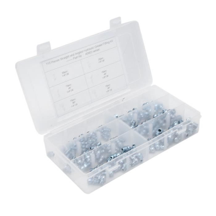 Cikonielf buse de graissage 110 pièces 45 ° 1 / 8in-28 graisseur embout ...