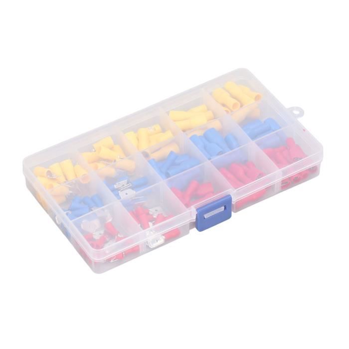 Duokon cosses à sertir cosse 120 pièces/ensemble femelle mâle bêche connecteur cuivre PVC isolé ...