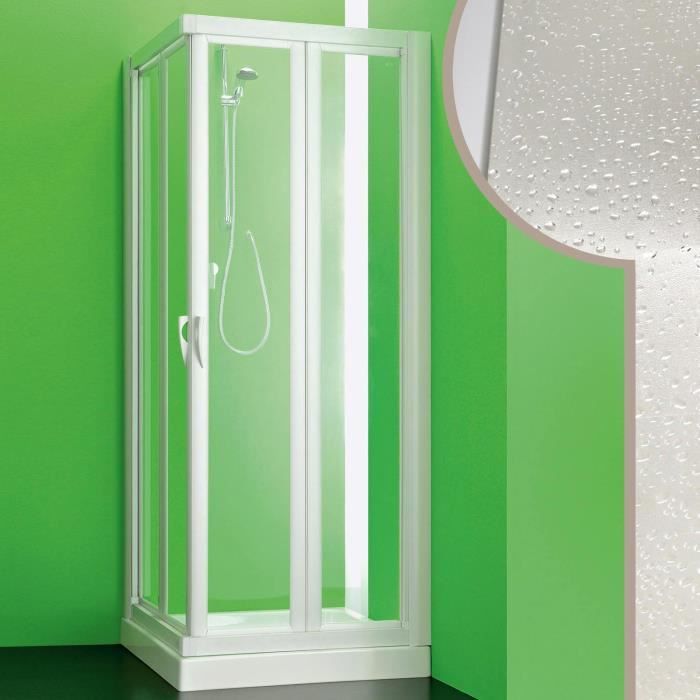 Cabine douche 80x80 CM en acrylique mod. Giove avec ouverture pliante ...