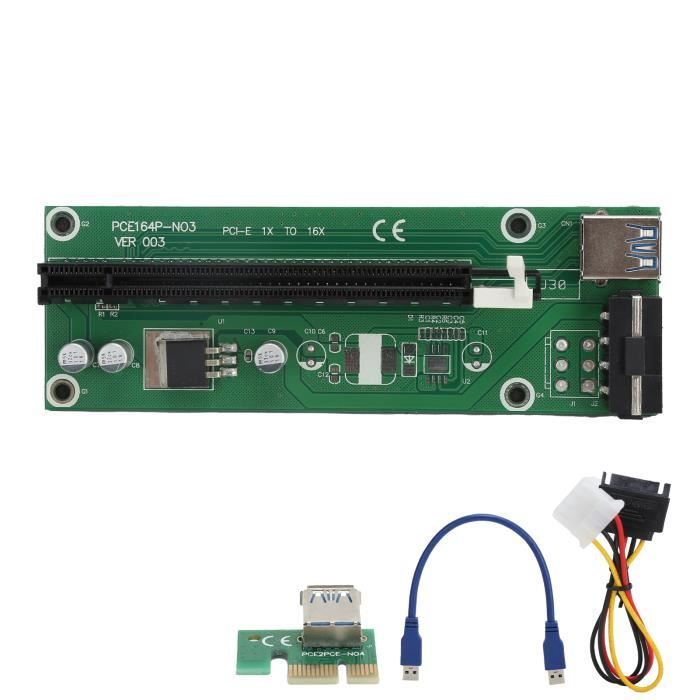 HURRISE Câble Riser PCI-e PCI‑E Riser 60 cm/23,6 pouces USB 3.0 PCIe ...