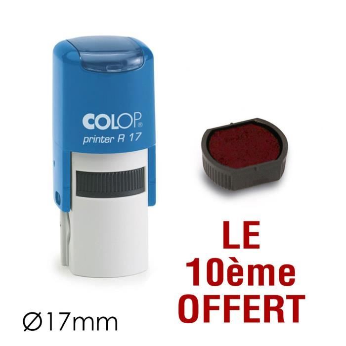 Tampon encreur - COLOP - Printer R17 - 17mm - Rouge - Le 10eme offert ...