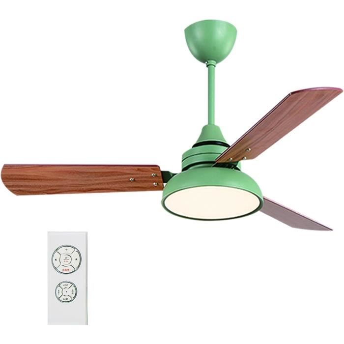 Ventilateur De Plafond De 48 Pouces Avec Lumières, 3 Pales De Ventilateur En Bois Sculpté ...
