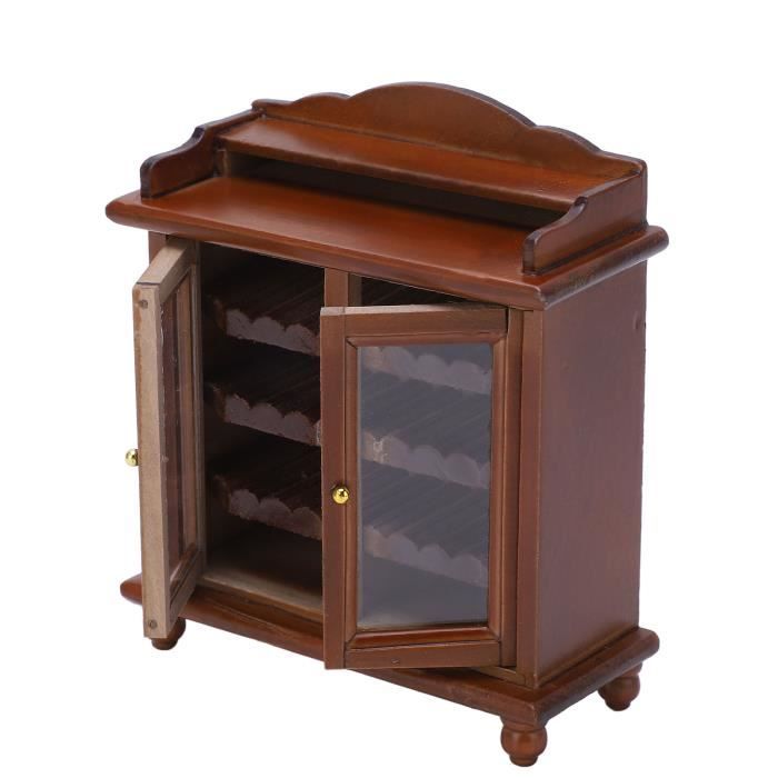 SURENHAP armoire miniature Armoire de maison de poupée en bois, meuble classique et élégant ...