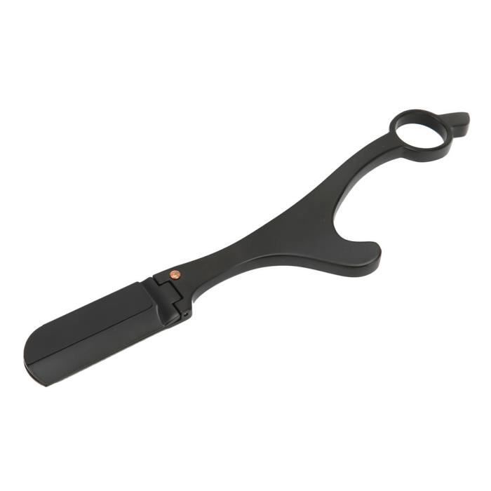 Tbest rasoir à doigt rotatif Barber Straight Edge Rasor en alliage de ...