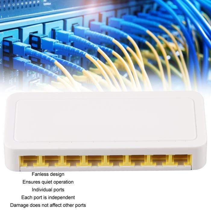 YID Switch Ethernet 8 Port, Silencieux et Professionnel, Plug and Play ...