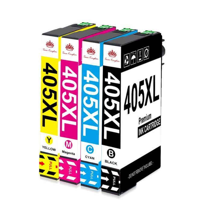 TONER KINGDOM 405XL 4 Cartouche d'encre Compatible pour Epson 405 XL ...