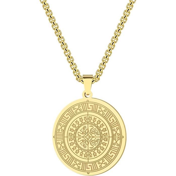 Collier Grec Hommes Femmes Ancien Symbole Pendentif Ancien Médaillon ...