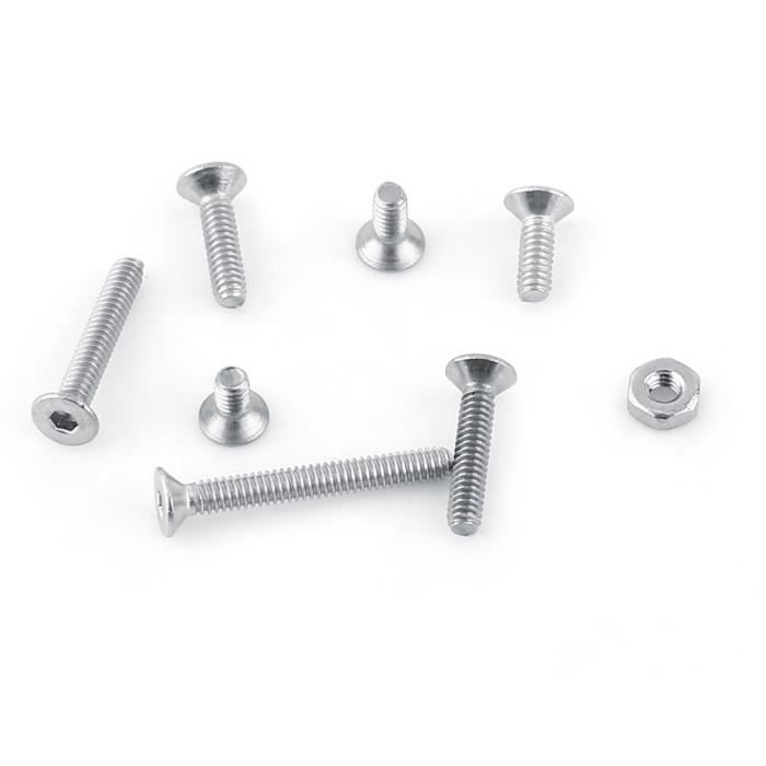 VINGVO Vis à six pans creux 280 pièces M2 en acier inoxydable SS304 vis à tête hexagonale plate ...