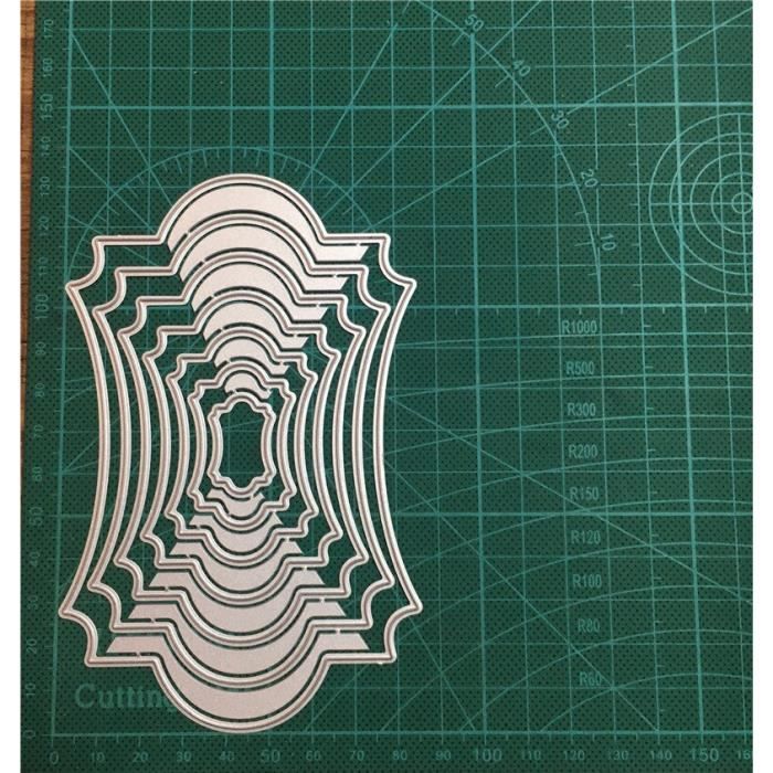 GABARIT DE DECOUPE,Blan pur--Carte de cadre de base en métal, matrices ...
