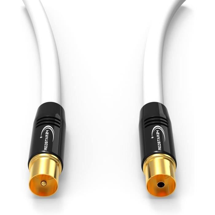 Câble D'Antenne 7,5M Hd Câble Antenne Tv Coaxial Fiche Mâle À Femelle ...