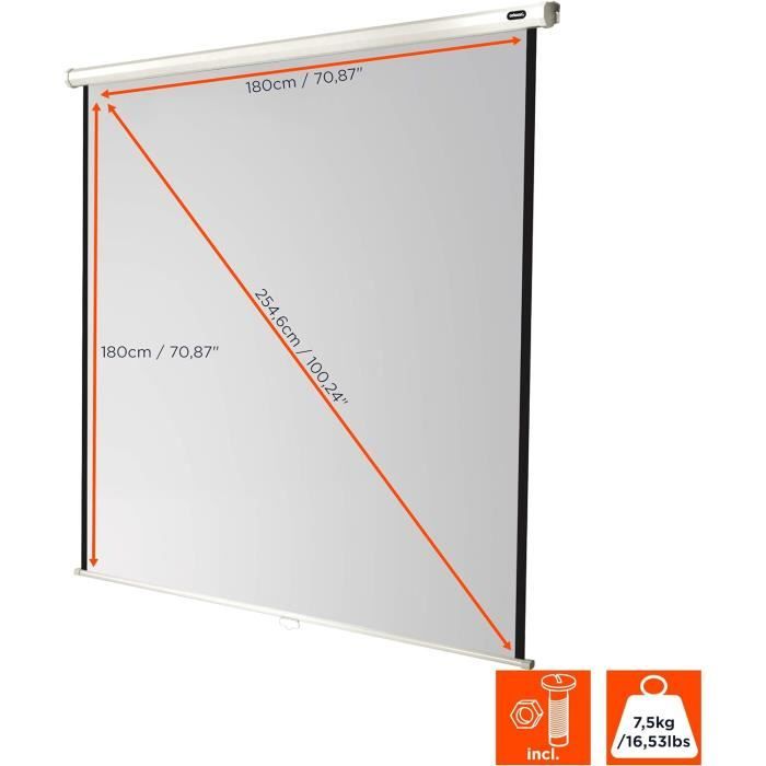 Ehskzjh Écran De Projection Manuel 4K Et Fullhd Pour Écoles ...