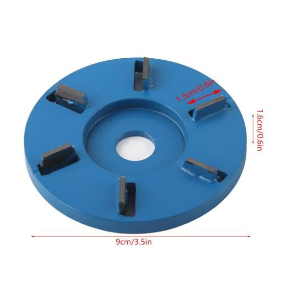 ZERONE Disque de Sculpture Bois 6 dents Acier Outil Menuiserie Meuleuse ...