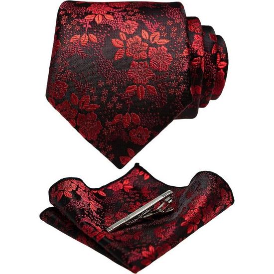 Cravates et mouchoirs à fleurs tendance pour homme avec pinces à ...