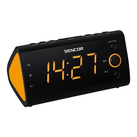 Radio-réveil SENCOR SRC 170 OR - PLL-FM-Tuner - LED 3 cm - Orange ...