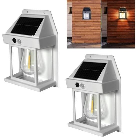 Solar Tungsten Wall Light, Outdoor Solar Induction Tungsten Wire Warm Light Wall Lamp, Ip65 ...