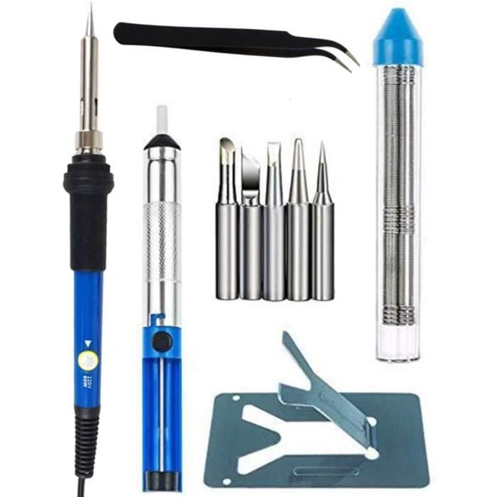 Fer À Souder Kit, 60W Température Réglable Fer À Souder Électrique Pen Set Avec 5 Conseils Fer À ...