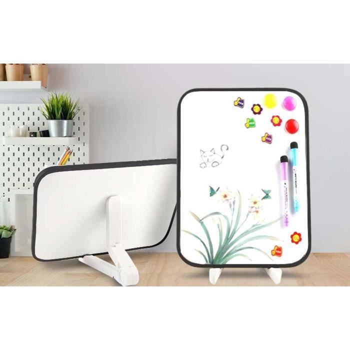 Tableau Blanc Magnétique Double Face Effaçable À Sec Avec Support Pour ...