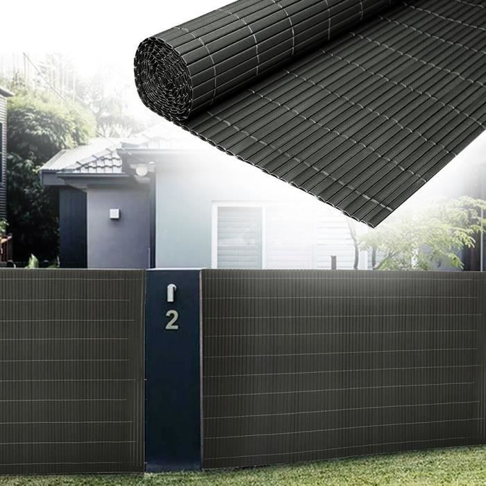 Brise-Vue - AUFUN - Tapis en PVC - 180x400cm - Anthracite - Résistant ...
