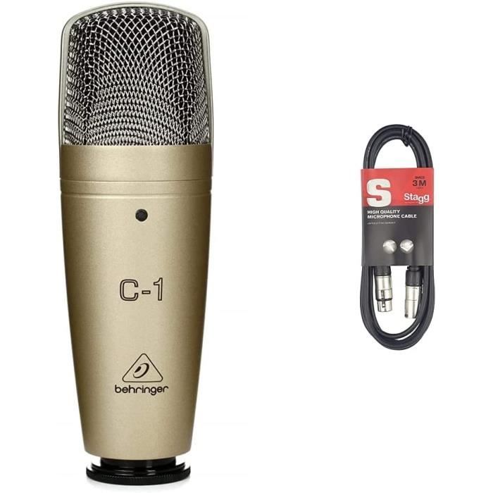 Behringer C-1 Microphone a condenseur Studio & Stagg 3 m Cable ...