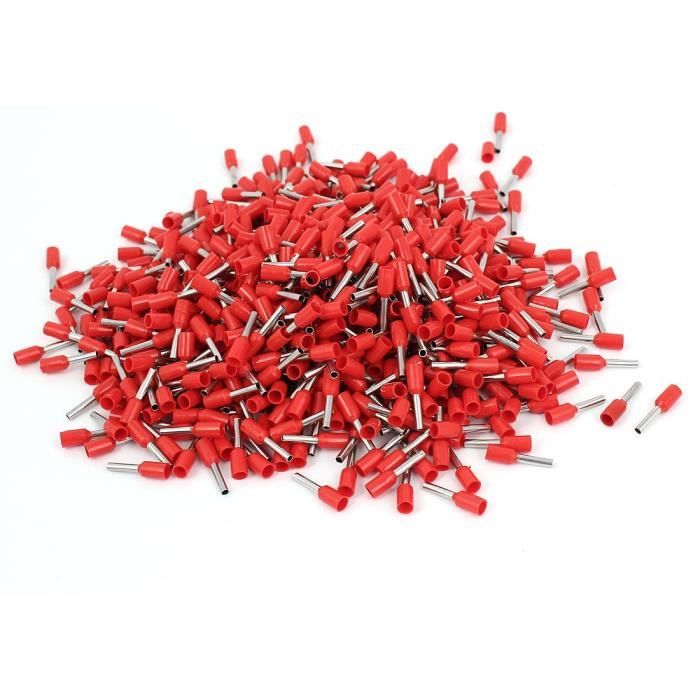 Sourcing Map 1000Pcs 1,0Mm2 Embout De Câble Embout De Câblage Cosse À ...